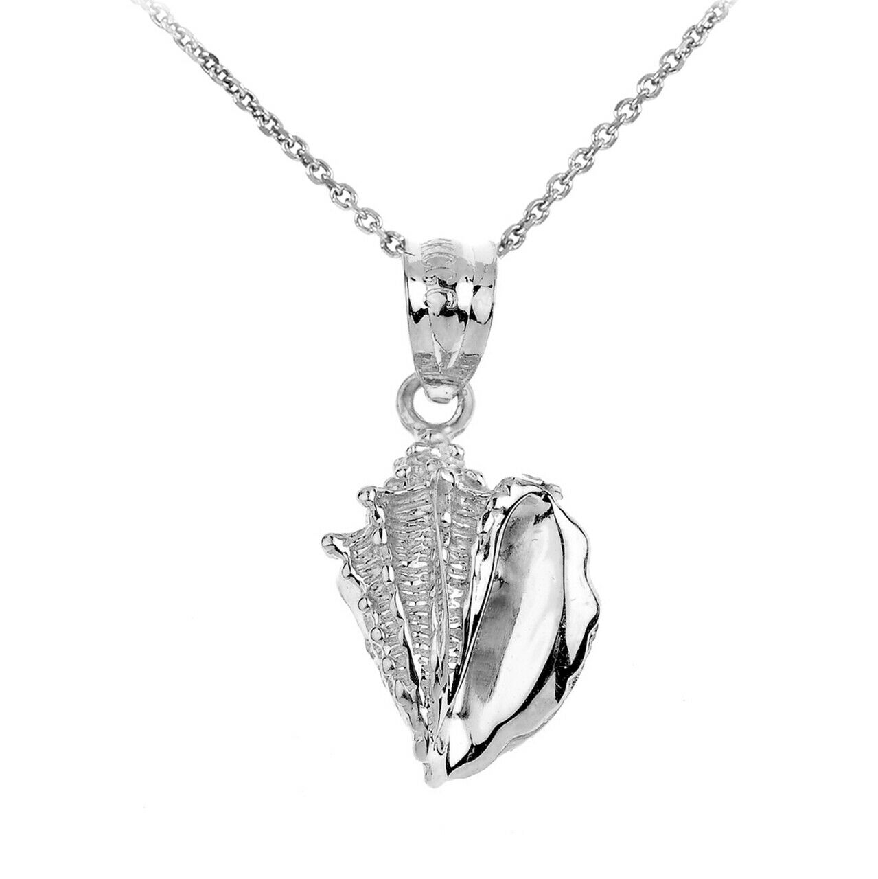 925 Sterling Silver Seashell Sea Shell Charm Pendant Necklace – Element ...